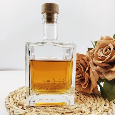 China 1000 ml Glasflasche mit Korkkappe aus durchsichtigem Glas zu verkaufen