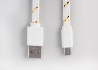 Cina tessuto intrecciato lucentezza ad alta velocità del cavo del Usb 2A di 3ft 6ft 10ft con il cavo piano di 1m in vendita