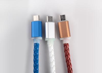 Cina Maschio di carico del cavo 2A di USB della treccia rivestita di cuoio dell'unità di elaborazione micro al cavo maschio di USB in vendita