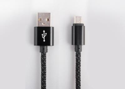 Cina Cavo intrecciato di nylon della tassa e di sincronizzazione con Shell di alluminio USB A a micro USB in vendita