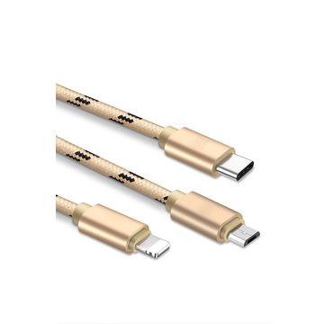 Cina Micro/8pin/tipo cavo multifunzionale di C USB con il connettore di alluminio dell'adattatore in vendita