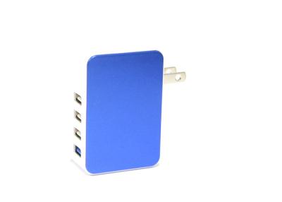 Cina Le porte USB blu 4A 4 murano l'adattatore del caricatore con la spina UE/degli Stati Uniti per IPad mobile in vendita