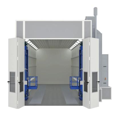 China 48pieces LED Lighting Bus Spray Booth with Front Door and Safety Door for sale