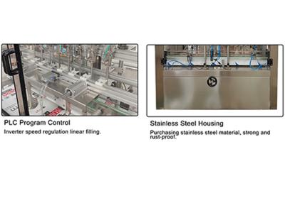 중국 2개의 맨 위 플라스틱 액체에 의하여 자동화되는 병 충전물 기계 0.6MPa 1000ml 100ml 판매용
