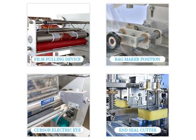 중국 OPP 딸기 과일 수평한 형태 충분한 양 물개 기계 HMI 80μM 판매용