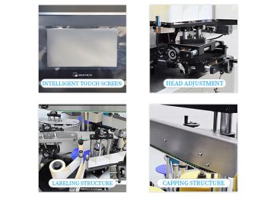 중국 레테르를 붙이는 기계 PLC 통제의 주위에 200kg 1.5KW 사각 병 포장 판매용