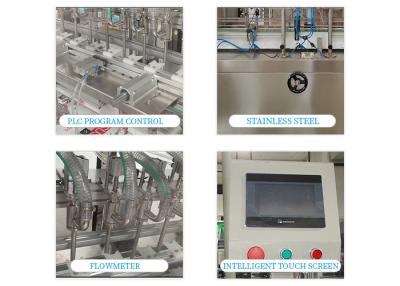 중국 과일 주스 4 맨 위 자동화된 병 충전물 기계 GMP 0.8MPa 300kg 판매용
