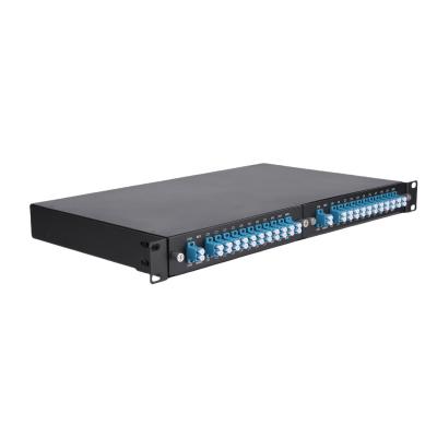 China Op maat gemaakte golflengten DWDM OADM 1U 2 Slots Dual Fiber LGX Chassis 8CH DWDM MUX DEMUX Te koop