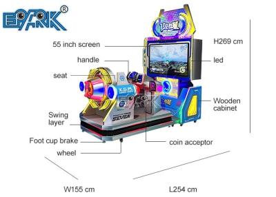 China Van het het Vermaakspel van de muntstukopdringer de Computertijd Proefleap of adventure Dynamisch Flight Simulator Te koop