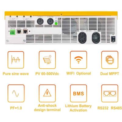 중국 11KW 하이브리드 인버터 48V 켜/mppt 8.5kw 오프 그리드 하이브리드 태양광 인버터 판매용