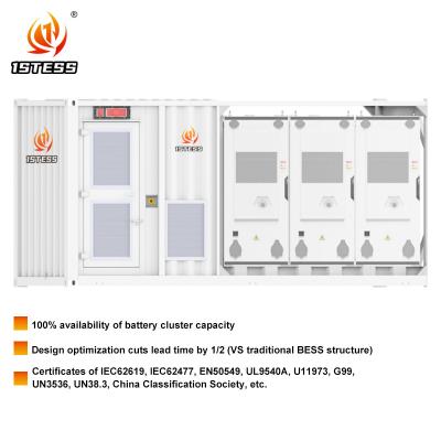 China 1Mwh 2Mwh batería Industrial Comercial Batería solar Contenedor de almacenamiento 100kwh baterías Contenedor de sistema de almacenamiento de energía en venta