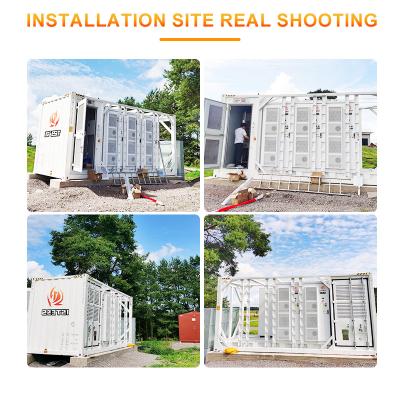 China 1Mwh 2Mwh batería Industrial Comercial Batería solar Contenedor de almacenamiento 100kwh baterías Contenedor de sistema de almacenamiento de energía en venta