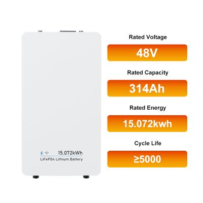 중국 고효율 가정용 올인원 배터리 팩 에너지 저장 48V 시스템 15kWh 314Ah LiFePO4 기술 판매용