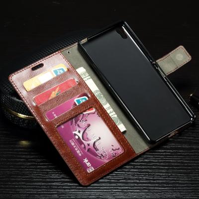 Cina Prova a scatto di scossa di stile del portafoglio della cassa del cuoio dell'unità di elaborazione Sony XA del sintetico magnetica in vendita