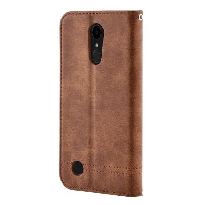 Cina Cassa del cuoio del LG K10 dell'annata della copertina di libro, copertura molle di vibrazione del cuoio dell'unità di elaborazione per l'affare in vendita