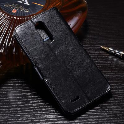 Cina 3 lo stile in foglio fatto a mano magnetico della cassa del cuoio dell'unità di elaborazione LG del LG K10 delle scanalature laterale si apre in vendita
