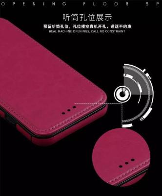 Cina Forza magnetica Samsung S8 più il caso di cuoio, cassa del portafoglio del cuoio di Crazy Horse della prova della sporcizia in vendita