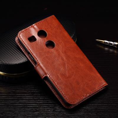 Cina Cassa leggera del cuoio del Google Nexus 5x, copertura magnetica di vibrazione di Crazy Horse in vendita