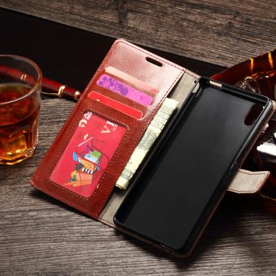 Cina Sporcizia anti- fatta a mano di Sony Xperia dell'acqua di Sony M4 del cuoio della cassa del supporto durevole del portafoglio in vendita