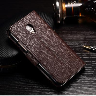 Cina Cassa del portafoglio del cuoio del telefono cellulare di Crazy Horse per la sporcizia anti- marrone chiaro di Meizu 3s in vendita