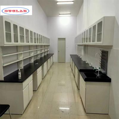 As Drawing Chemistry Lab Bench with 1 Rail and 2 Racks Included