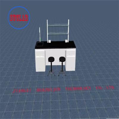 China Customizable Chemistry Lab Bench  Manufacturers With DTC Hinge Silent Rail And Brass Faucet for sale