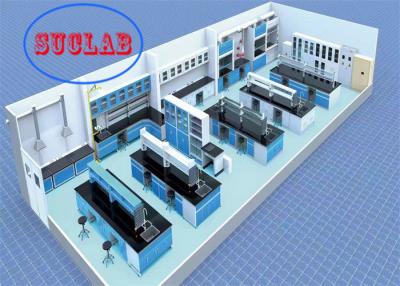 China Mesa de trabajo de laboratorio de laboratorio de química resistente a los químicos Vietnam con marco resistente al fuego y gabinetes múltiples en venta