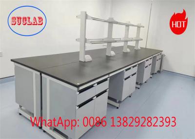 중국 Multiple Cabinet Stainless Steel Wood Chemistry Lab Workbench Manufacturer With Fire / Chemical Resistance 판매용