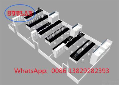 China Customizable Fire Resistant Chemistry Lab Benches with Multi Cabinets and Excellent Customer Service en venta