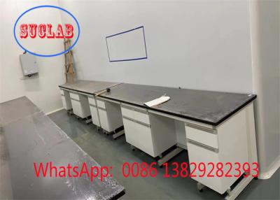 중국 Multiple Cabinets Safety Lab Work Benches with Shelf With DTC105 DEG Hinges And Epoxy Resin Or Phenolic Resin Worktop 판매용