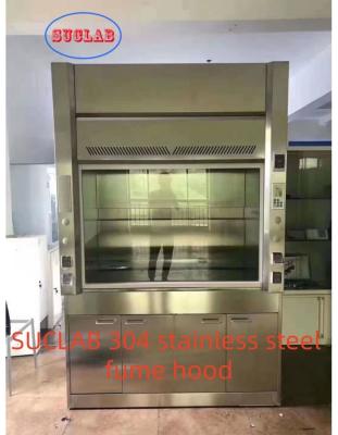 China Custom Original Color Upgrade Your Stainless Steel  Ducted Fume Hood Lab Fume Hood Design fin Laboratory with 220V/10A  and 250mm Air Outlet for sale