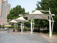 Quality Light Steel Canopies Q235 PVDF Tensile Membrane Structure PTFE Landscape Shed for sale
