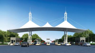 Modern Tensile Fabric Canopy ETFE Membrane Fabric Roof Shade Structure