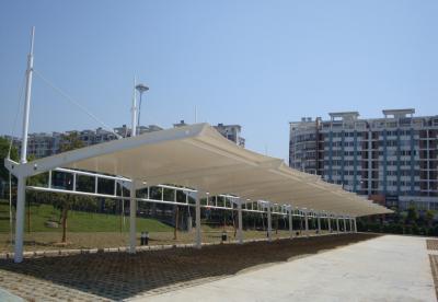 PVDF Fiberglass Tensile Membrane Structure Stadium Car Parking Tent Shed Roof