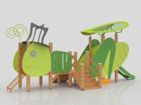 Quality Exercise Fun Plastic Childrens Climbing Frames Outdoor Playground Equipment Slide for sale