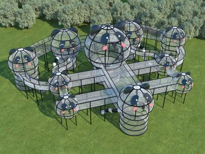 Kids Climbing Adventure Park Outdoor 5 Passengers Fun Commercial Playground