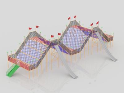 Customized Climbing Frames 5 Persons -10 Persons Outdoor Playground Equipment