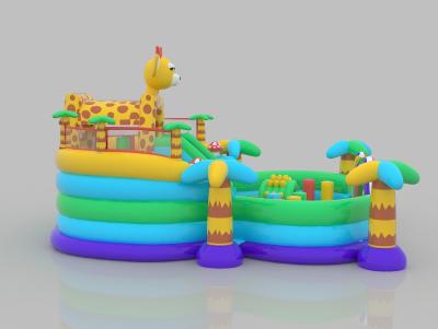 School Inflatable Castle Amusement Parks 12 Years Deer Themed Princess Jumping
