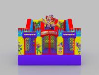 Quality Kids' Inflatable Castle Yellow Blue Outdoor Bounce House Jumping Castle Rental With Slide for sale