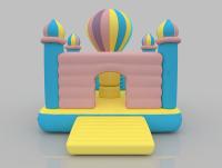Quality 3 - 16 Years Old Inflatable Castle Hot Air Balloon Theme Bounce House Business With Blower for sale