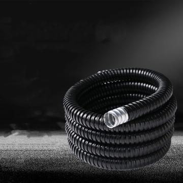 Flexible metal conduit hose showing corrugated design and durable construction