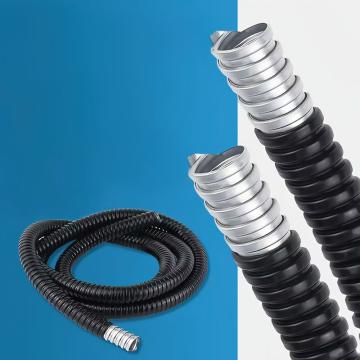 PVC coated flexible steel conduit showing its construction and flexibility