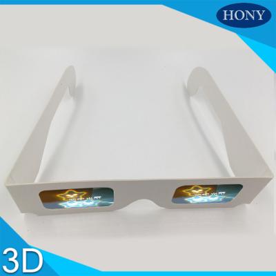 중국 크리스마스 별 미소 회절 3d 불꽃 놀이 유리는 색깔 라이트급 선수를 주문을 받아서 만들었습니다 판매용