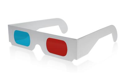 China Papiergläser des rahmen-Anaglyph-3D rot und blau für Heimkino zu verkaufen
