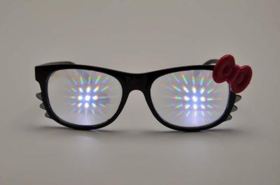 中国 祭典のハローキティ 3D の花火ガラス/回折の Lense ガラス 販売のため