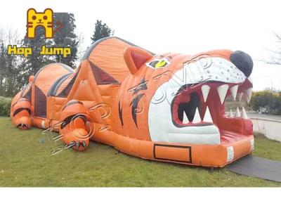 中国 コンボ屋外の子供のInflatablesのかわいいトラの楽しみ都市運動場の膨脹可能な跳ね上がり 販売のため