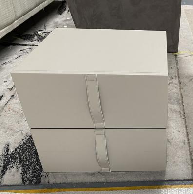 中国 引出しの寝室の革が付いているイタリアの現代白いビュッフェのキャビネット550x450x450mm 販売のため