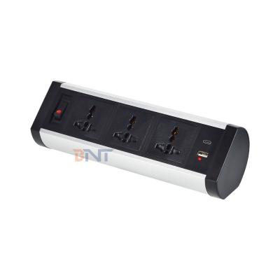 中国 粘着クリップデザイン クランプテーブルソケット ACコンセント3口 USB A+C デスクトップクランプソケット 電源タップ 販売のため
