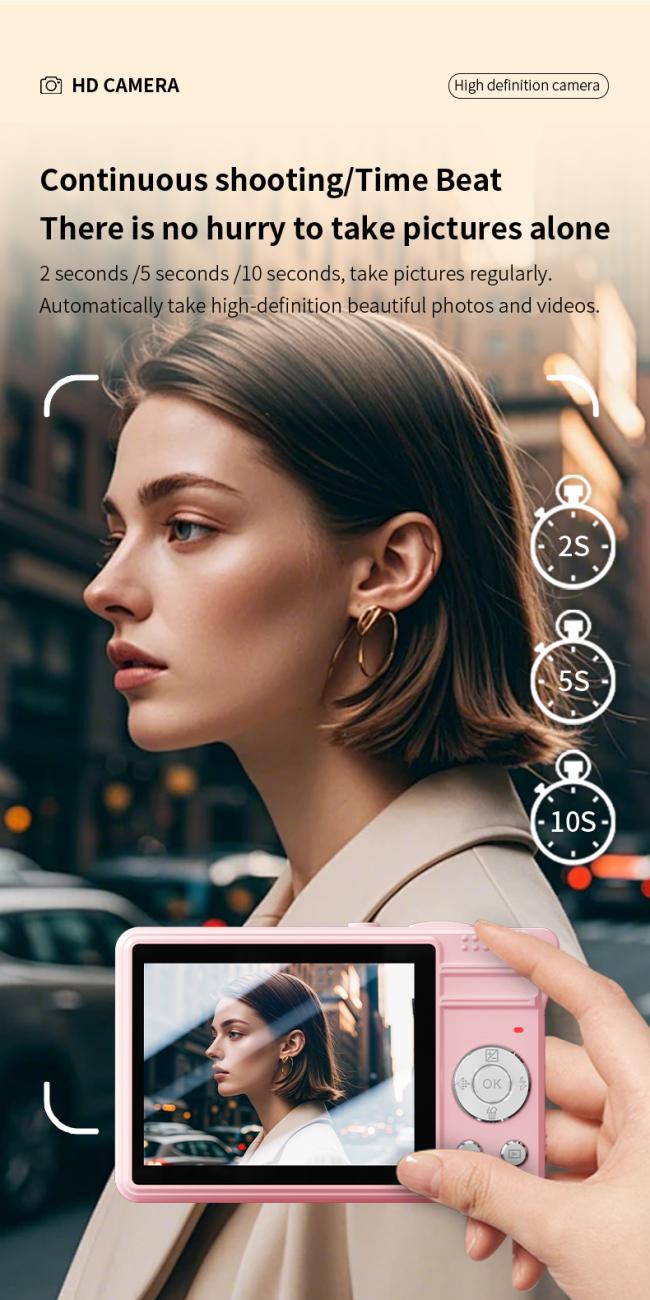 X11S Mini Dual Lens Kids Camera 1080P Bunny Cartoon Children Camera Adorable Toy Kids Selfie Digital Camera As Gift Prize