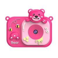 Quality Childrens Waterproof Digital Toy Camera Cartoon Silicone Dual Lens For Preschoolers for sale